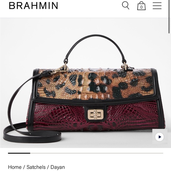Brahmin | Bags | Brahmin Dayan Cherry Lacquer Towers Bag Nwot | Poshmark